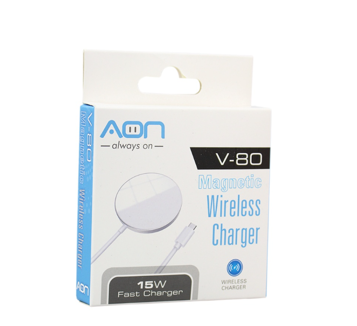CARGADOR MAGNETICO WIRELESS AON V-80 - Kayfa Store