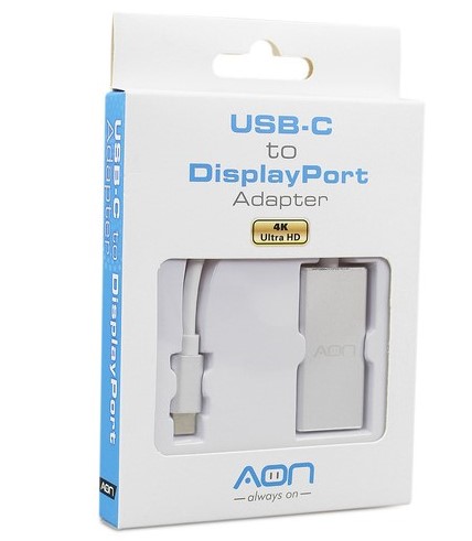 ADAPT USB C A HEMBRA DISPLAY PORT MARCA AON - Kayfa Store
