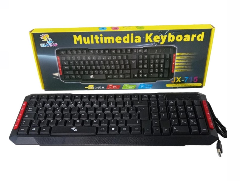 TECLADO MULTIMEDIA JX-715 - Kayfa Store
